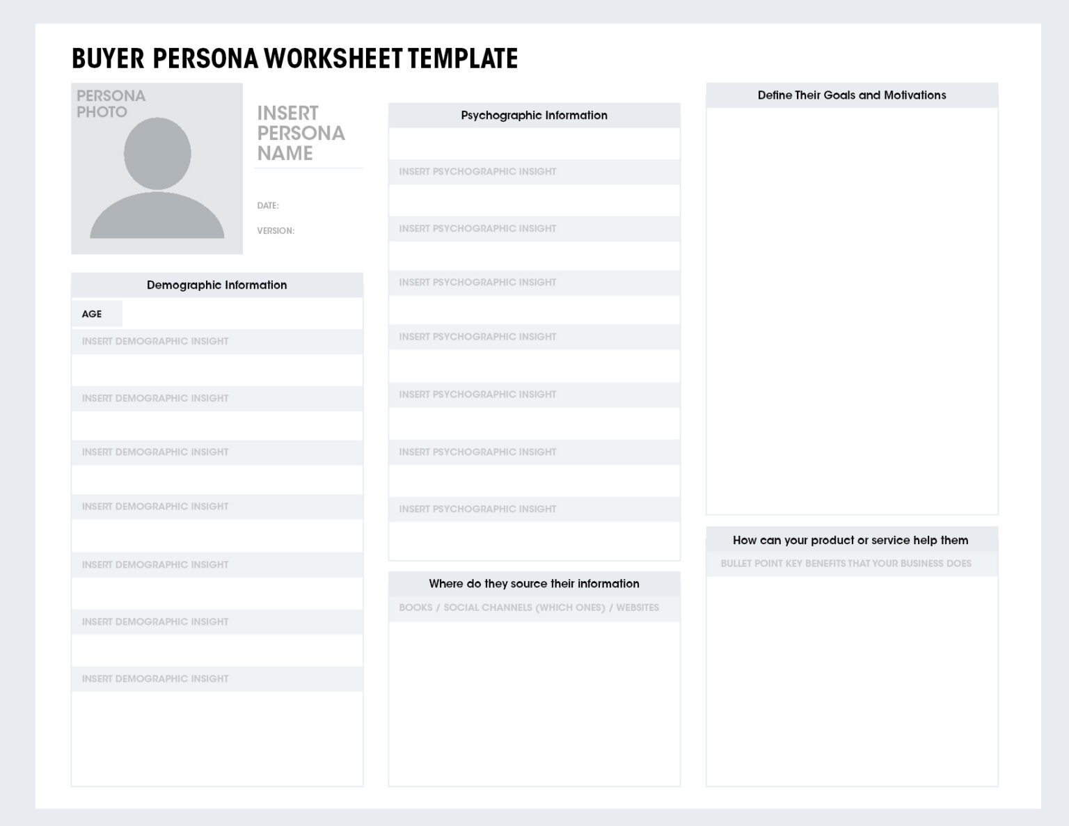 Crafting the Ultimate Persona Worksheet: A Step-by-Step Guide to ...